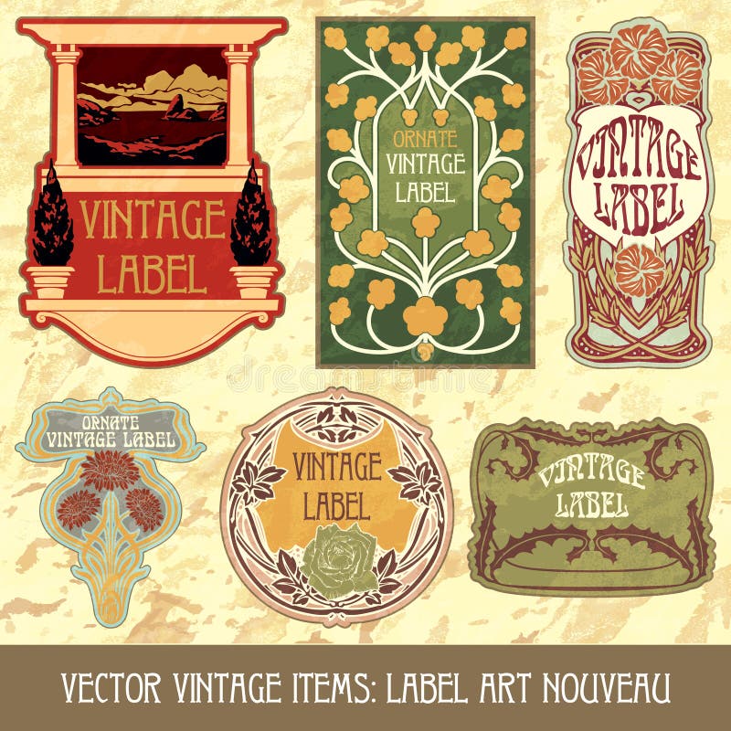 Vector vintage items stock vector. Illustration of design - 41114316