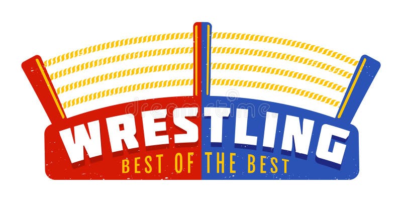 Vector Vintage Logo for a Wrestling with Ring Stock Illustration ...