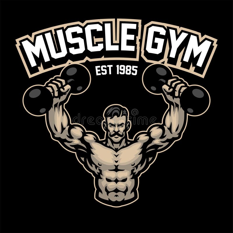 Mustached Bodybuilder Stock Illustrations – 7 Mustached Bodybuilder ...