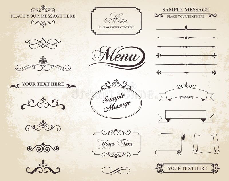 Vector Vintage Ornament Divide Border Stock Vector - Illustration of ...