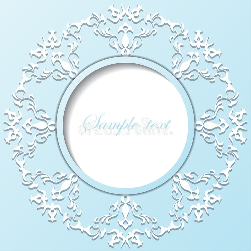 Vector Vintage Paper Round Frame Stock Illustration - Illustration of ...