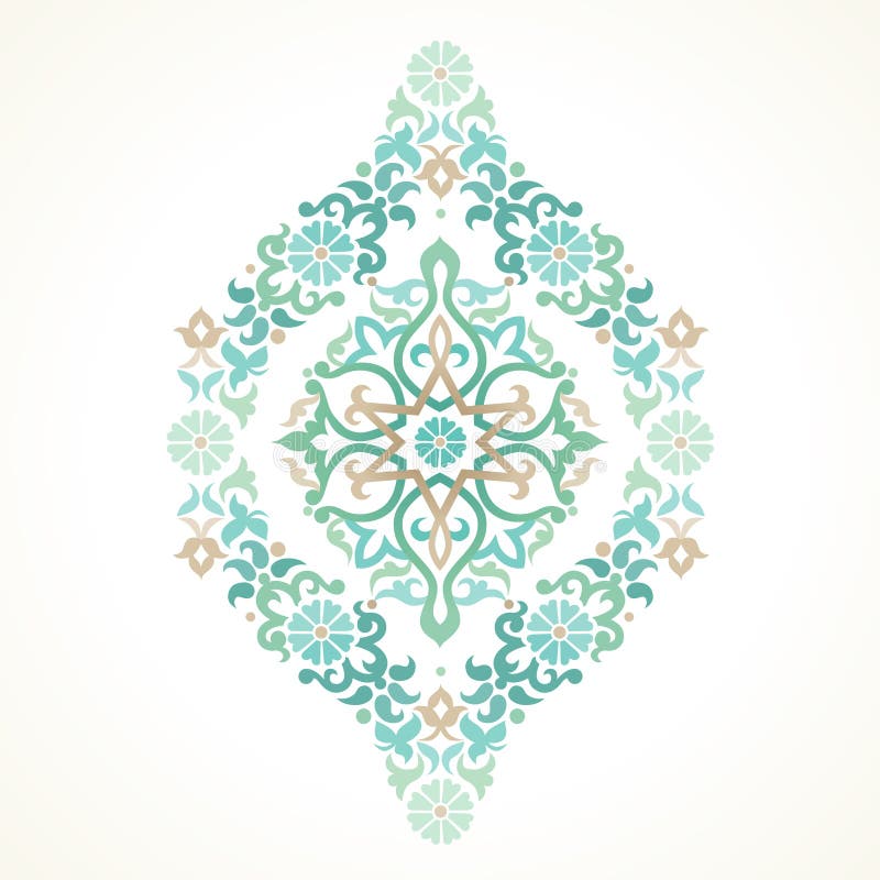 Vector Vintage Pattern in Eastern Style. Stock Vector - Illustration of ...