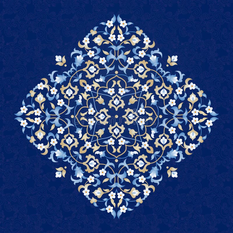 Vector Vintage Pattern in Eastern Style. Stock Vector - Illustration of ...