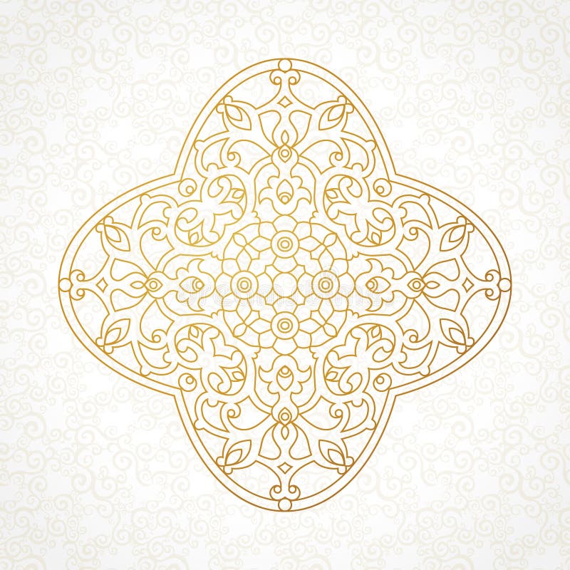 Vector Vintage Pattern in Eastern Style. Stock Vector - Illustration of ...