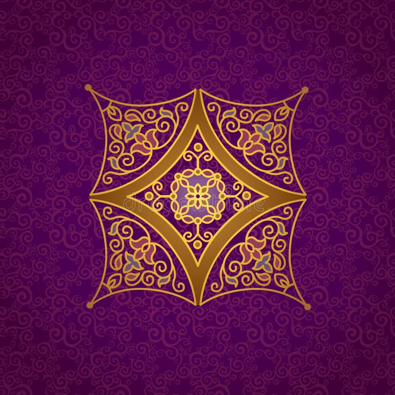 Vector Vintage Pattern in Eastern Style. Stock Vector - Illustration of ...