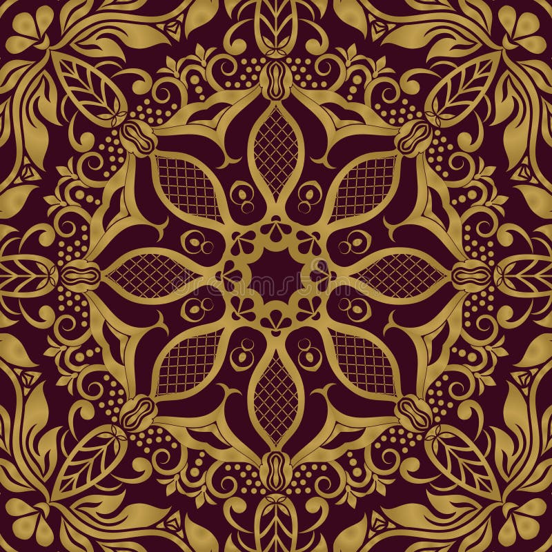 Vector Vintage Pattern in Victorian Style Stock Vector - Illustration ...