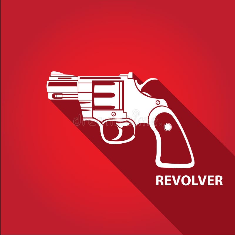 Vector Vintage Pistol Gun Icon Stock Vector - Illustration of barrel ...