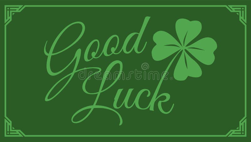 Vector Vintage Poster with Clover for Patrick S Day. Green Lucky Clover ...