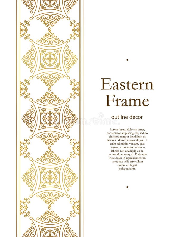 Vector Vintage Seamless Border in Eastern Style. Stock Vector ...