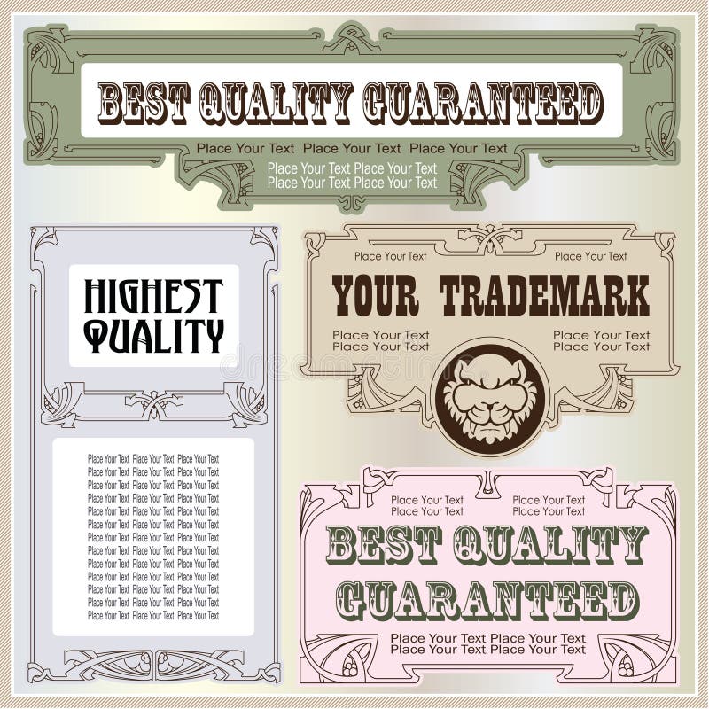 Vector Vintage Style Labels and Tags on Different Versions Stock Vector ...