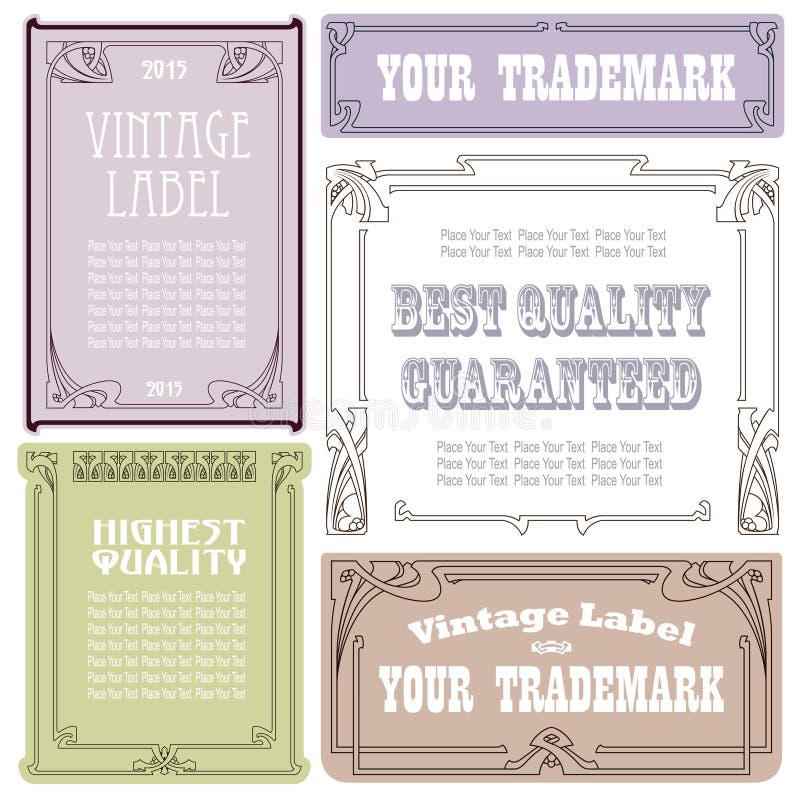 Vector Vintage Style Labels and Tags on Different Versions Stock Vector ...