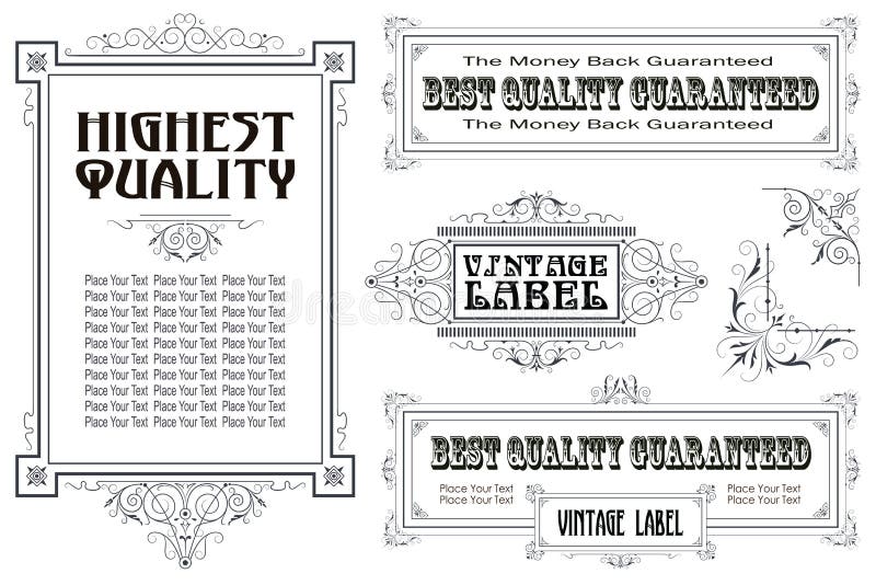 Vector Vintage Style Labels and Tags on Different Versions Stock Vector ...