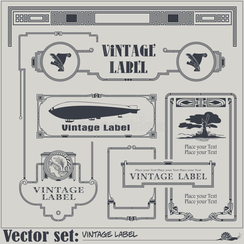 Vector Vintage Style Labels and Tags on Different Versions Stock Vector ...