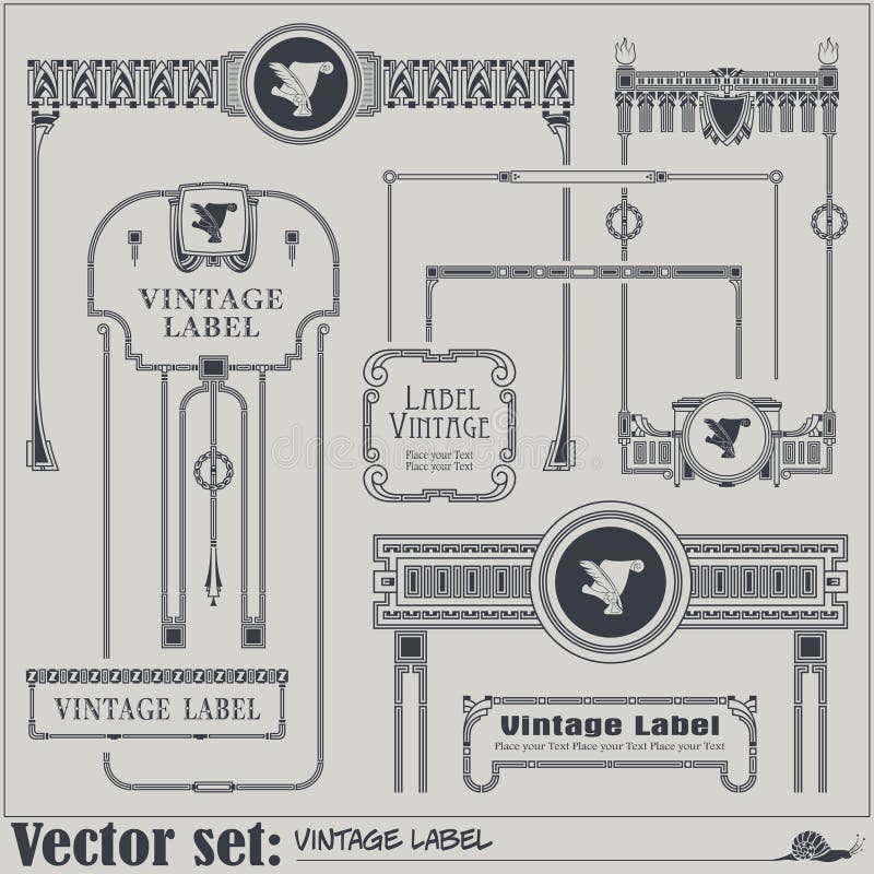 Vector Vintage Style Labels and Tags on Different Versions Stock Vector ...