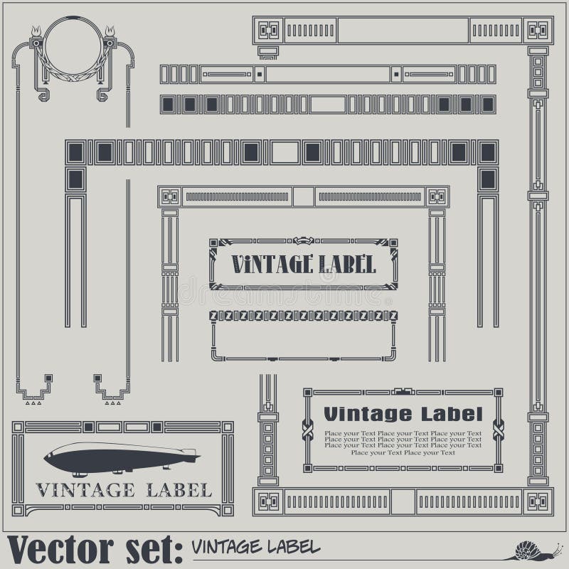 Vector Vintage Style Labels and Tags on Different Versions Stock Vector ...