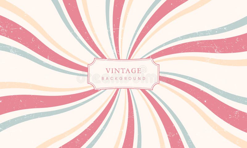 Vector Vintage Style Swirl Line Pattern with Shape Background Stock ...