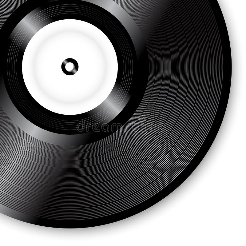 Vinyl Player with Long Play or LP Records. Top View Stock Illustration ...