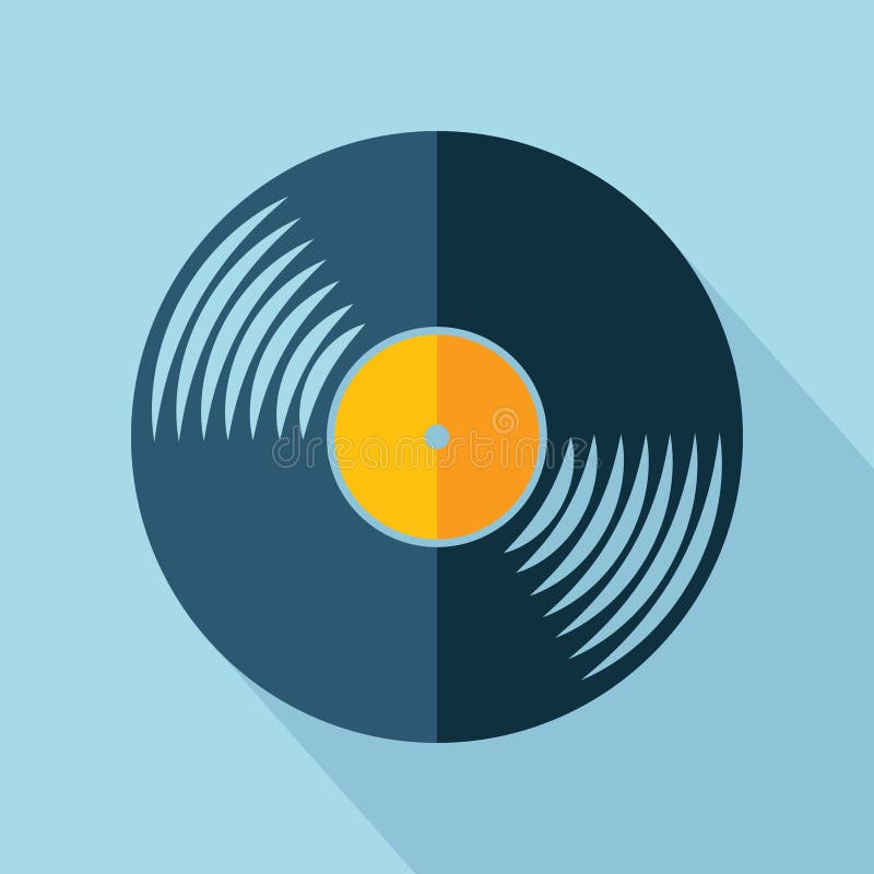 Vector vinyl record icon stock illustration. Illustration of object ...
