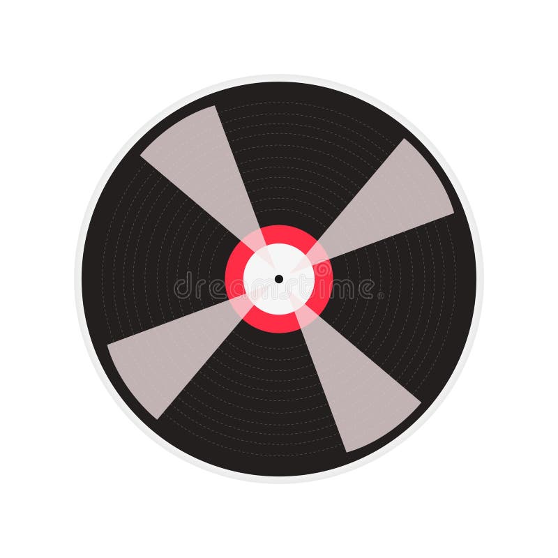 Vector Vinyl Record on a White Background. Vinyl Record. Old CDs, Music ...