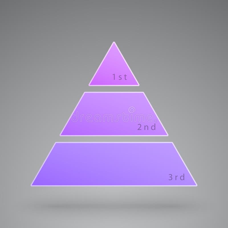Vector Violet Infographic Pyramid Concept Stock Vector - Illustration ...