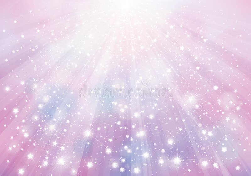 Vector Violet Sparkling Background with Rays, Lights and Stars Stock ...