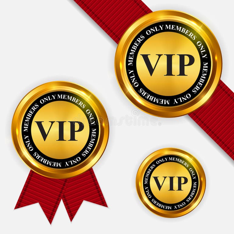 Vector VIP Members only Gold Sign, Label Template Stock Vector ...