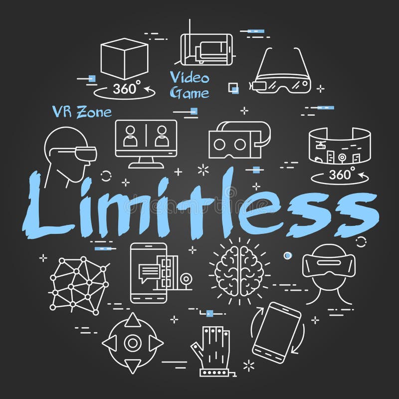 Limitless Virtual Reality Technology Stock Illustrations – 163 ...