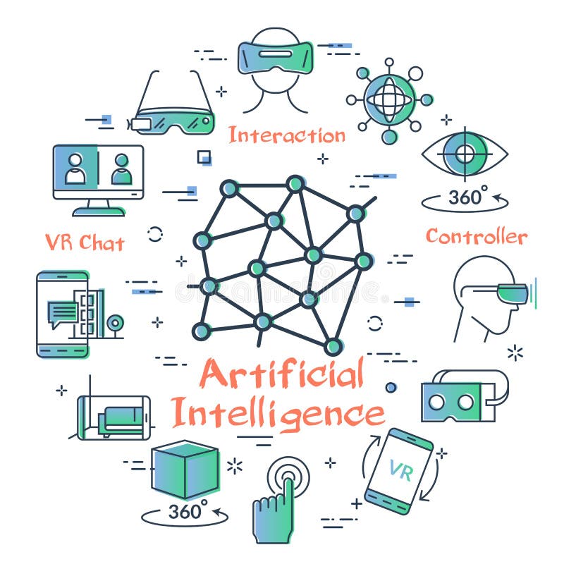 Vector Virtual Reality Concept - Artificial Intelligence Stock Vector ... Vector Virtual Reality Concept - Artificial Intelligence Stock Vector ...