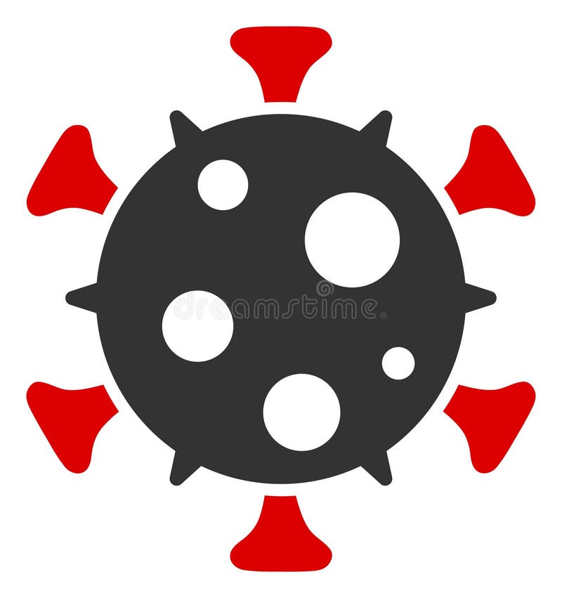 Vector Flat Virus Icon stock vector. Illustration of infectious - 178934532