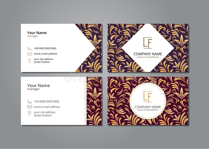 Visit Card Template Gold Stock Illustrations – 1,647 Visit Card ...