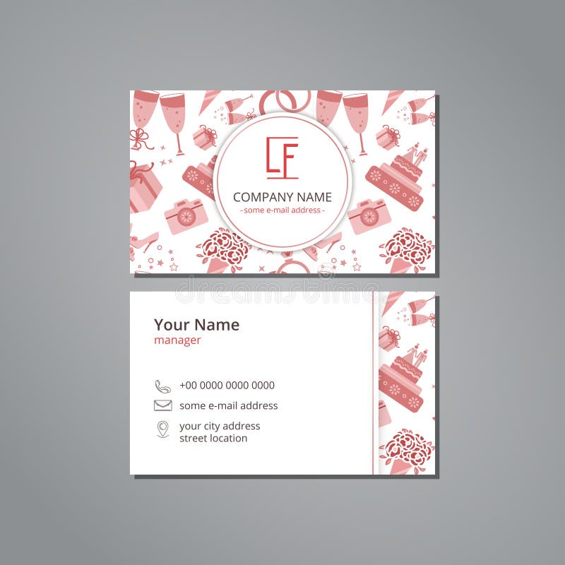 Vector Visit Card Template with Pattern Passionfruit and Flower Stock ...
