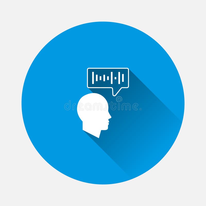 Vector Voice Recognition Icon. User Illustration and Voice Message Icon ...