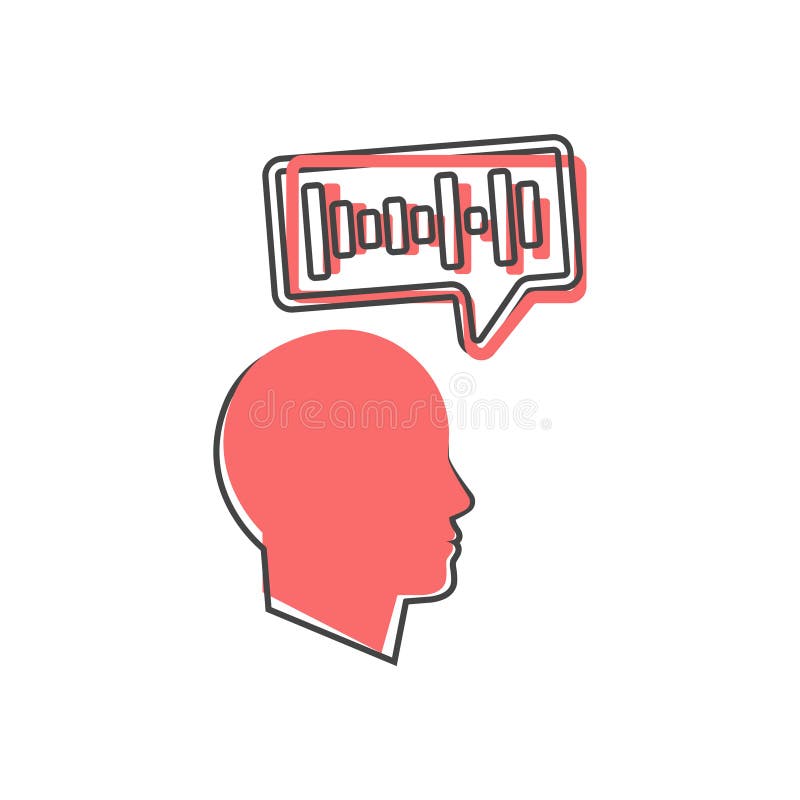 Vector Voice Recognition Icon. User Illustration and Voice Message ...