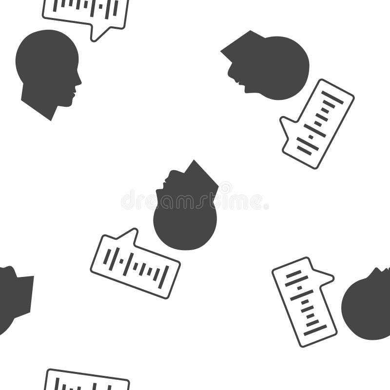 Vector Voice Recognition Icon. User Illustration and Voice Message on ... Vector Voice Recognition Icon. User Illustration and Voice Message on ...