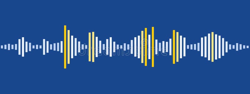 Vector Voice Sound Waveform Display Stock Vector - Illustration of ...