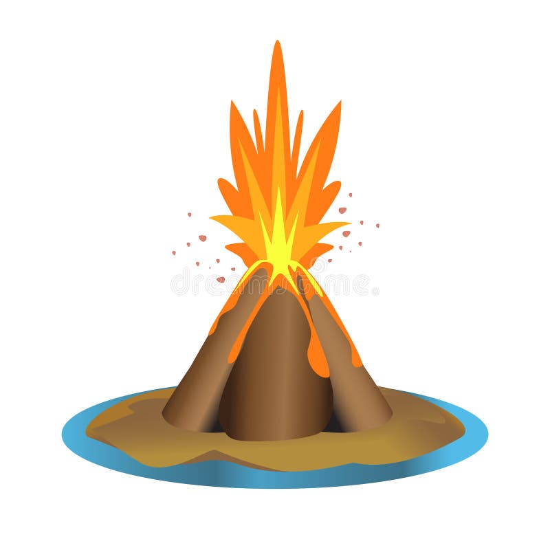 Vector Volcano Illustration Stock Vector - Illustration of nature ...