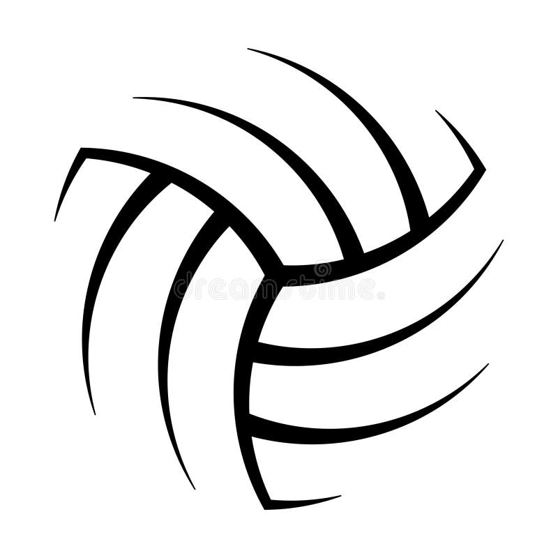 Vector Volleyball Ball Logo Isolated on White Background. Stock Vector ...