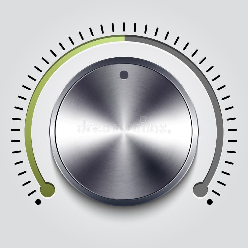 Volume knob stock vector. Illustration of color, music - 29719683