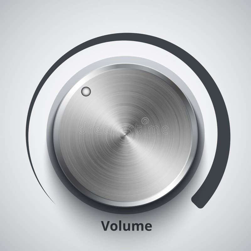 Volume Knob with Radial Metal Texture Stock Vector - Illustration of ...