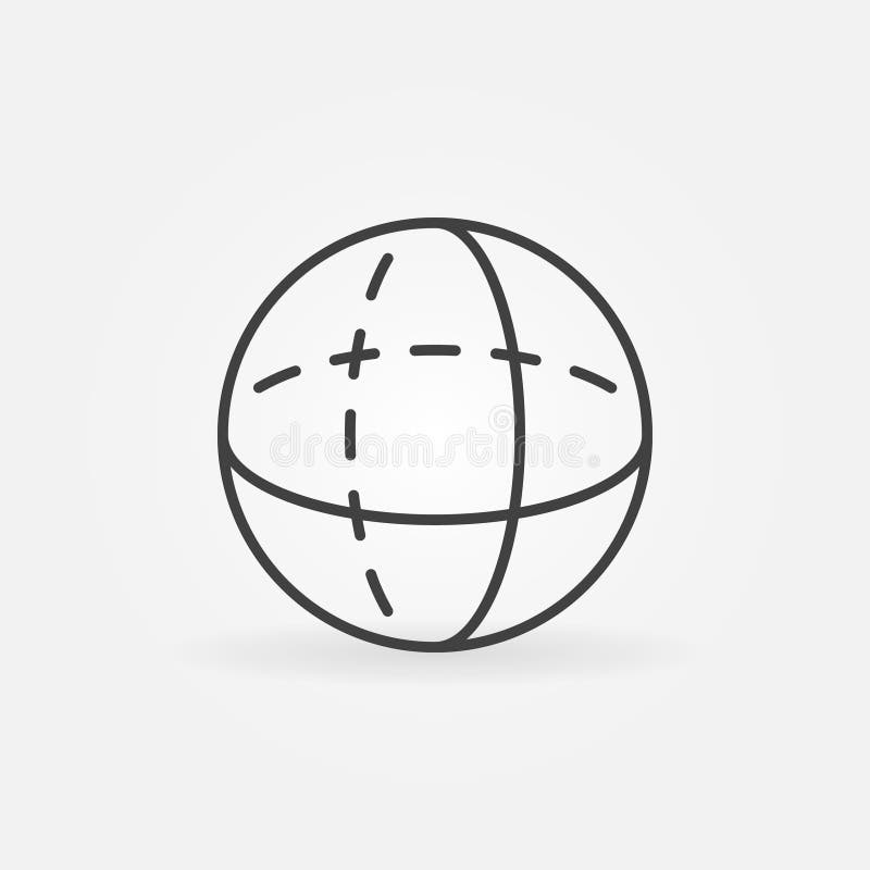 Vector Volume Sphere Outline Icon Stock Vector - Illustration of ...