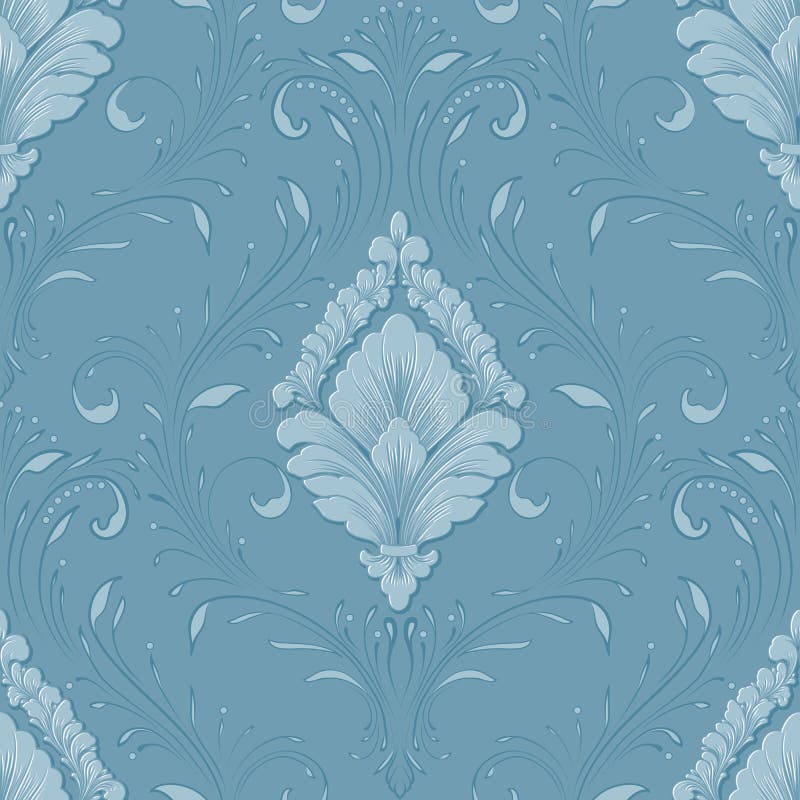 Vector Volumetric Damask Seamless Pattern Element. Elegant Luxury ...