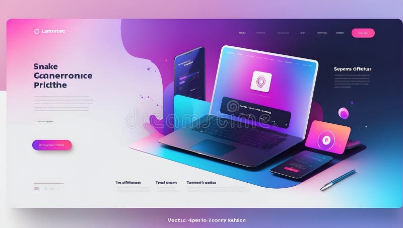 Vector Voyage: Navigating UI UX Landing Page Excellence. AI Generate ... Vector Voyage: Navigating UI UX Landing Page Excellence. AI Generate ...