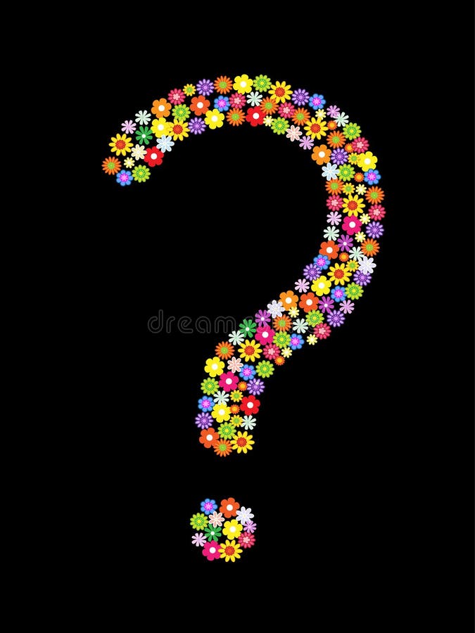 Vector vraagteken vector illustratie. Illustration of bloem - 14410089
