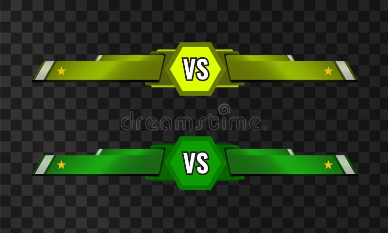 Vector VS Versus Template on Transparent Background. Stock Vector ...