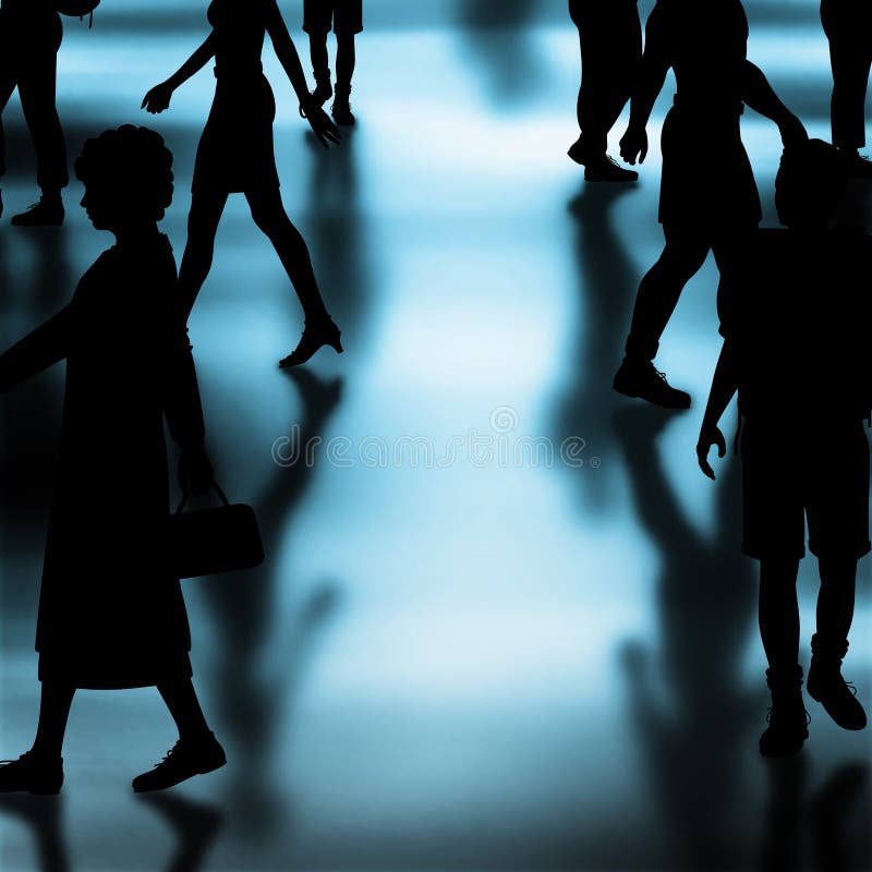 Crowded People Shadow Stock Illustrations – 307 Crowded People Shadow ...