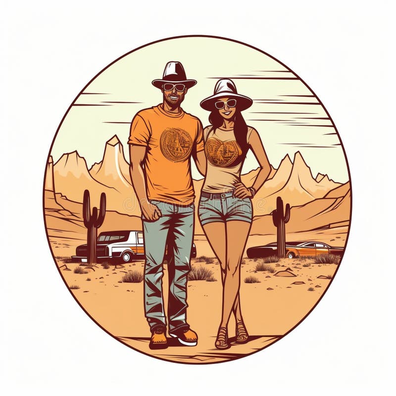 Vector Walking through the Forest Adventure Stock Illustration ...