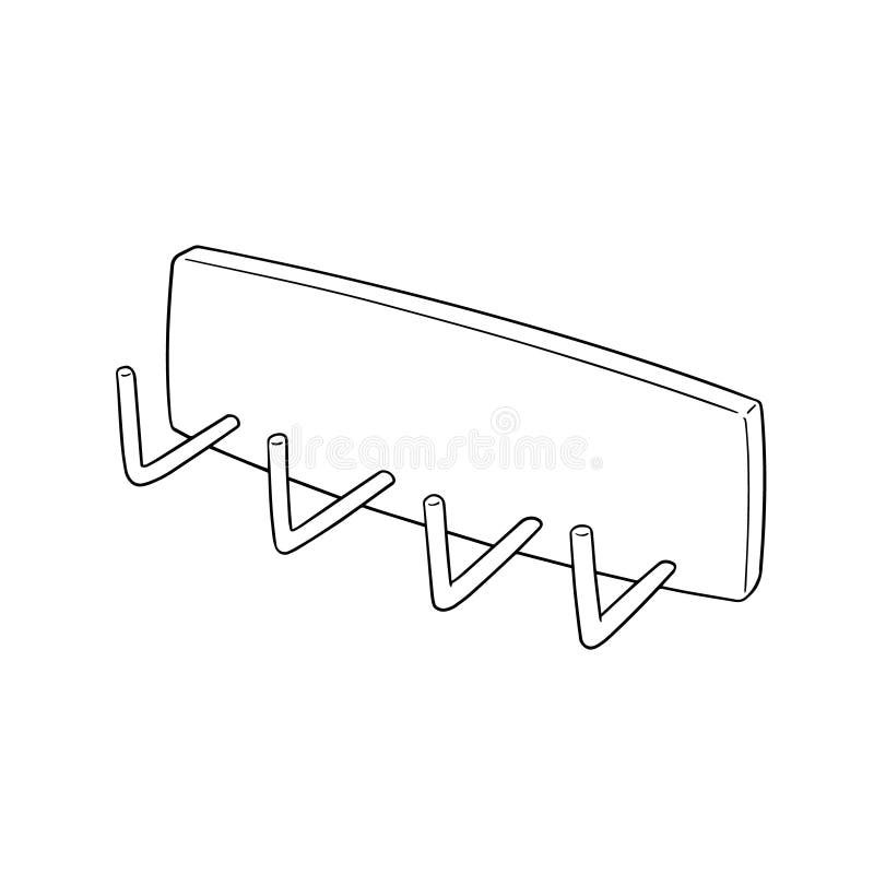 Vector of wall hook stock vector. Illustration of hanger - 120409442