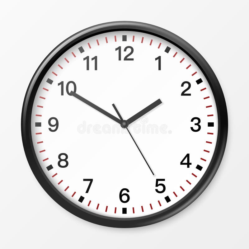 Vector wall office clock. stock vector. Illustration of plate - 74467996