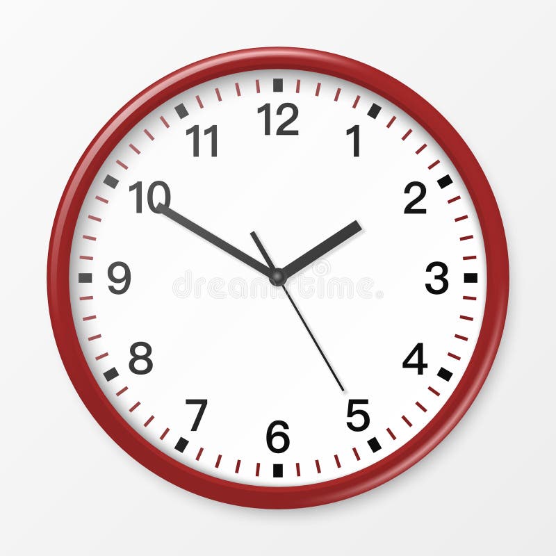 Vector wall office clock. stock vector. Illustration of object - 74501765