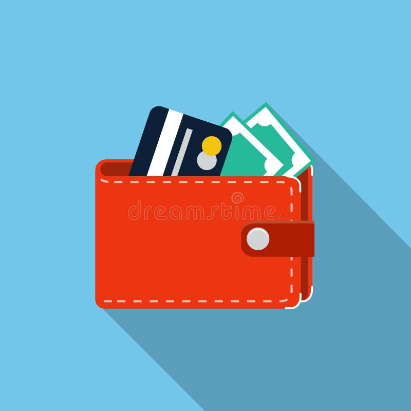 Vector set of wallet stock vector. Illustration of wallet - 118644226